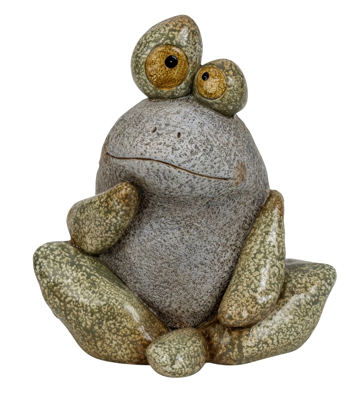 Garden figure stone frog Oskar made of magnesia 25cm