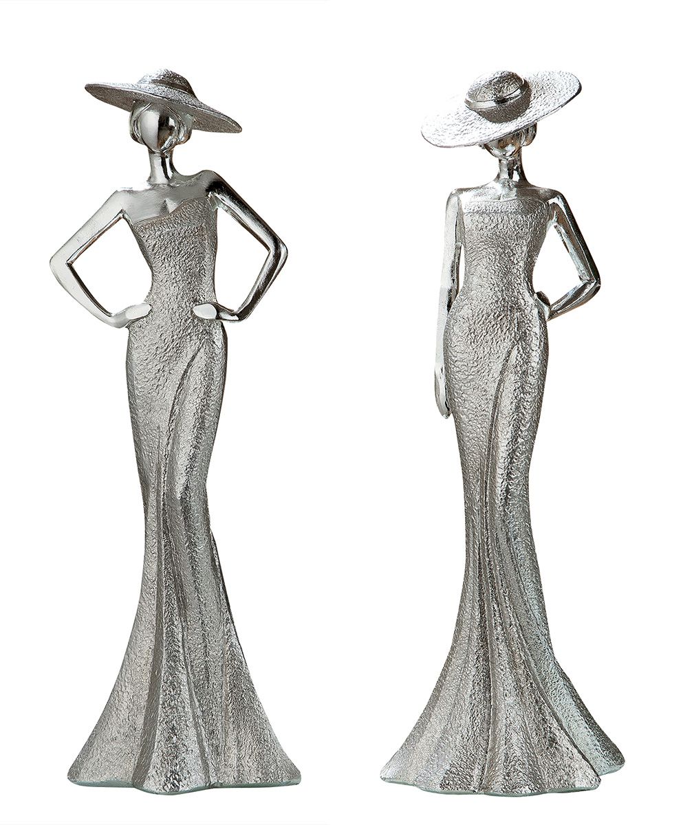 2er Set Poly Lady Diva mit Händen in der Hüfte - Elegante Figuren in S