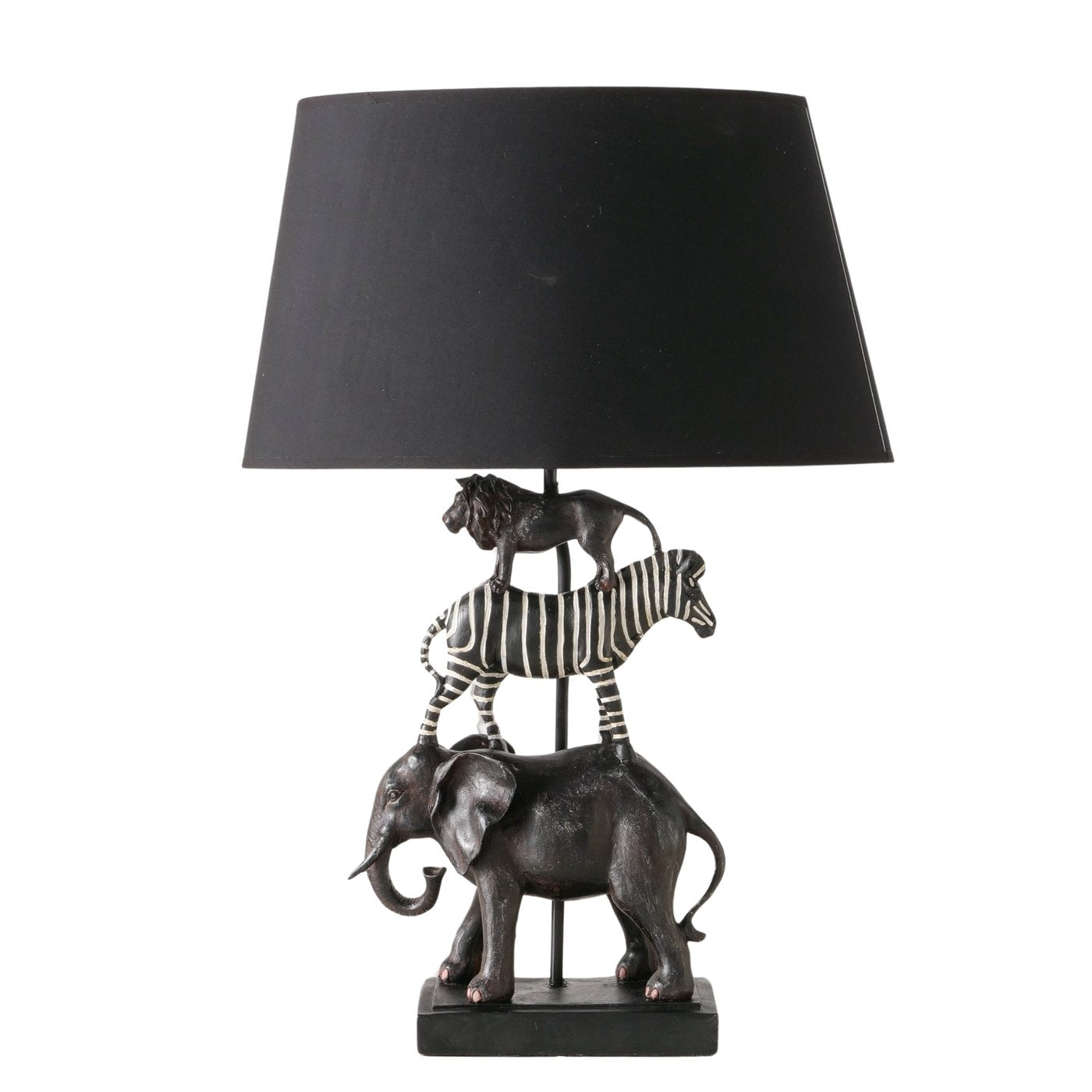 Table lamp Zumo with safari charm with animal figures