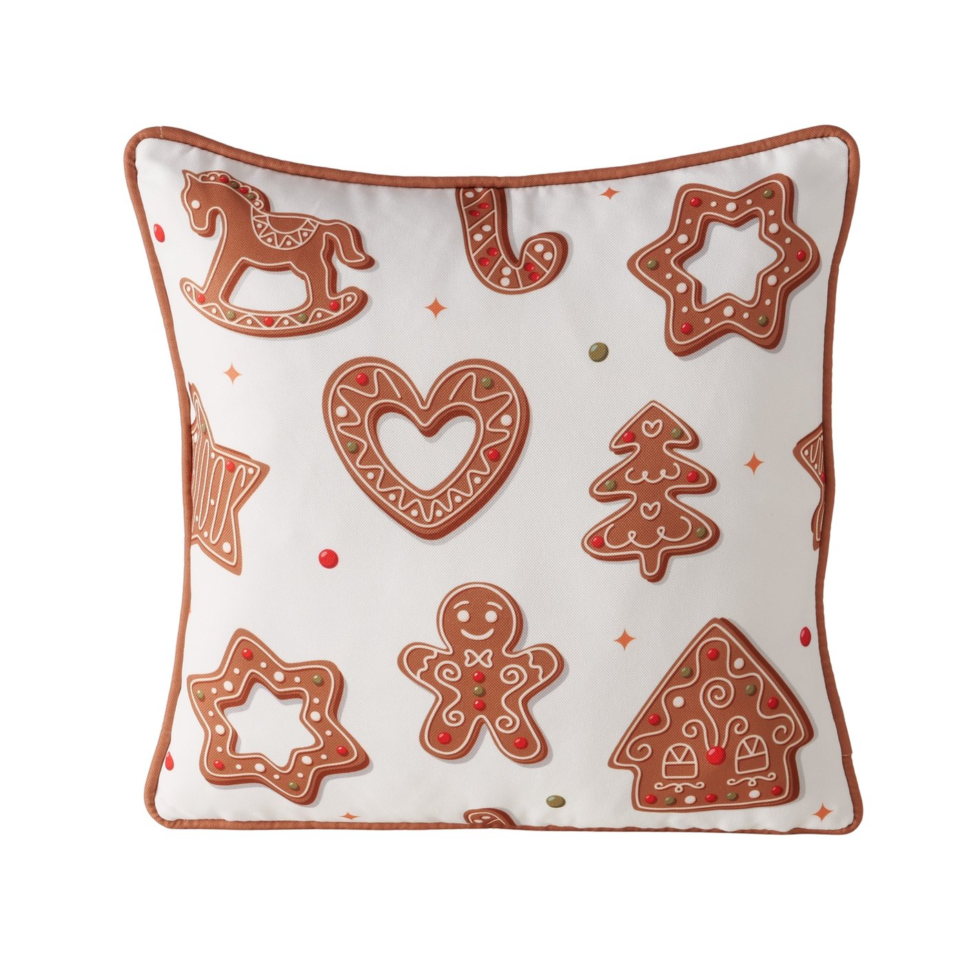 Sofa cushion Ginger gingerbread motif 45x45cm Christmas decoration